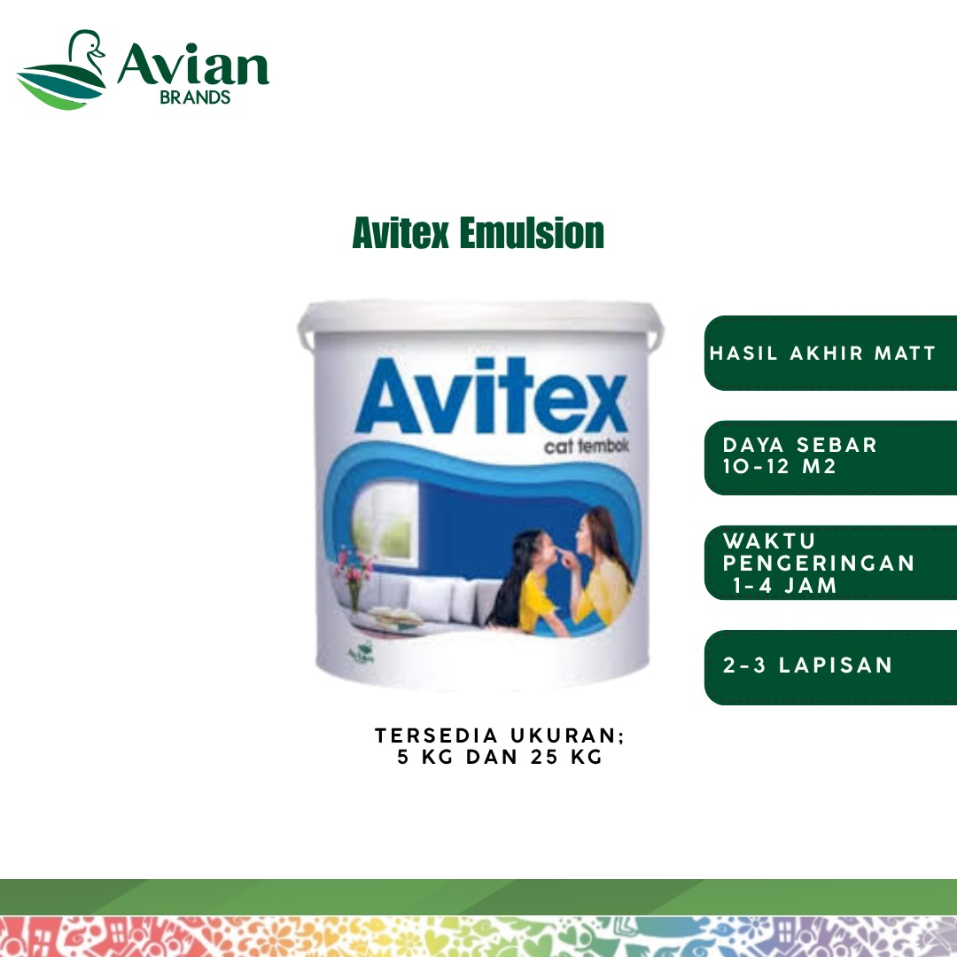 Avitex Emulsion – Cat Tembok Interior Premium Untuk Keluarga