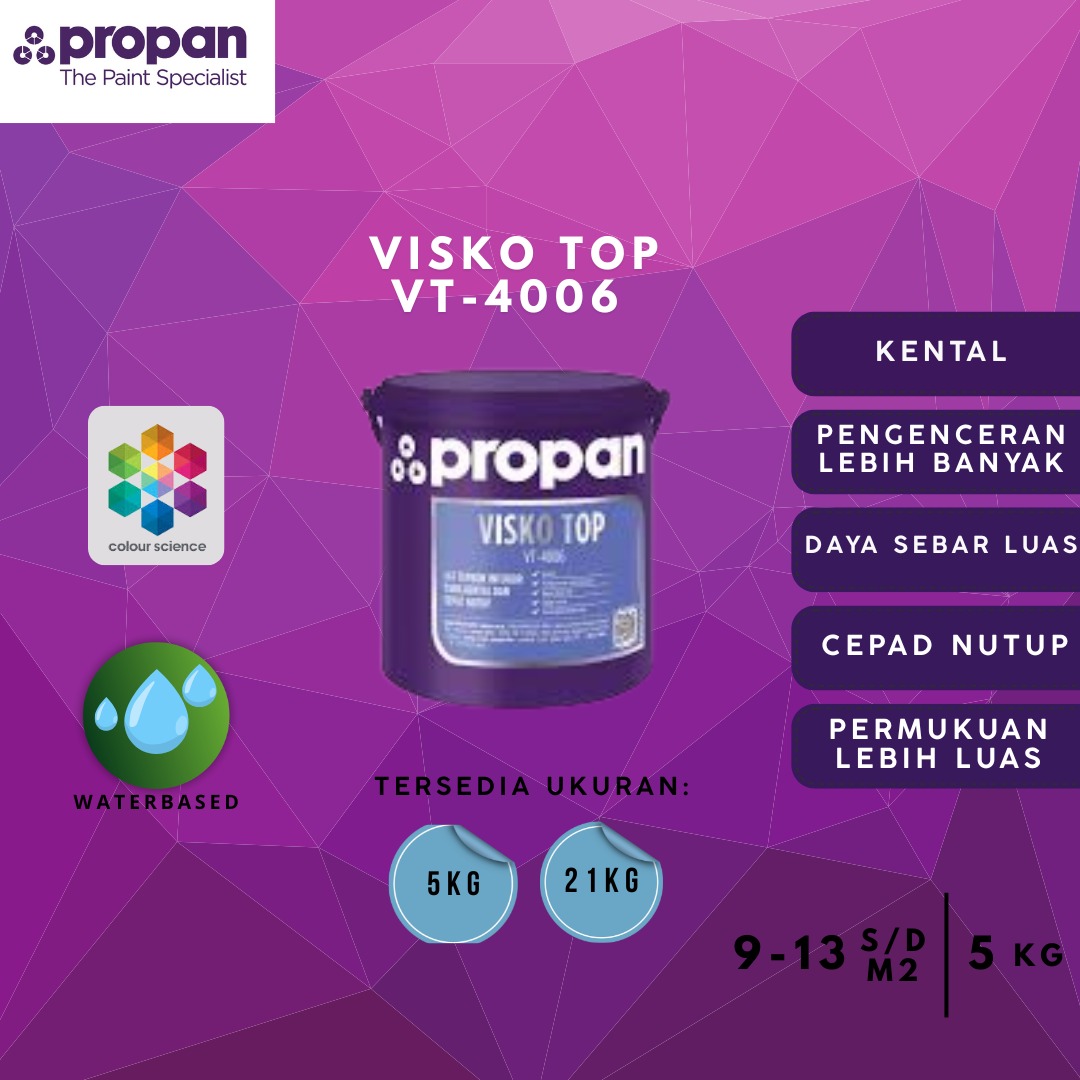 Cat Interior Propan Visko Top | Halus & Tahan Lembap